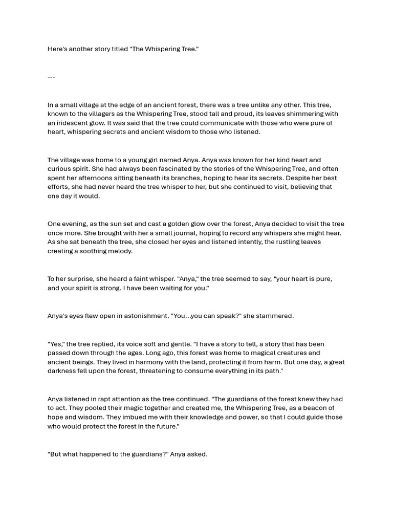 The Whispering Tree | PDF