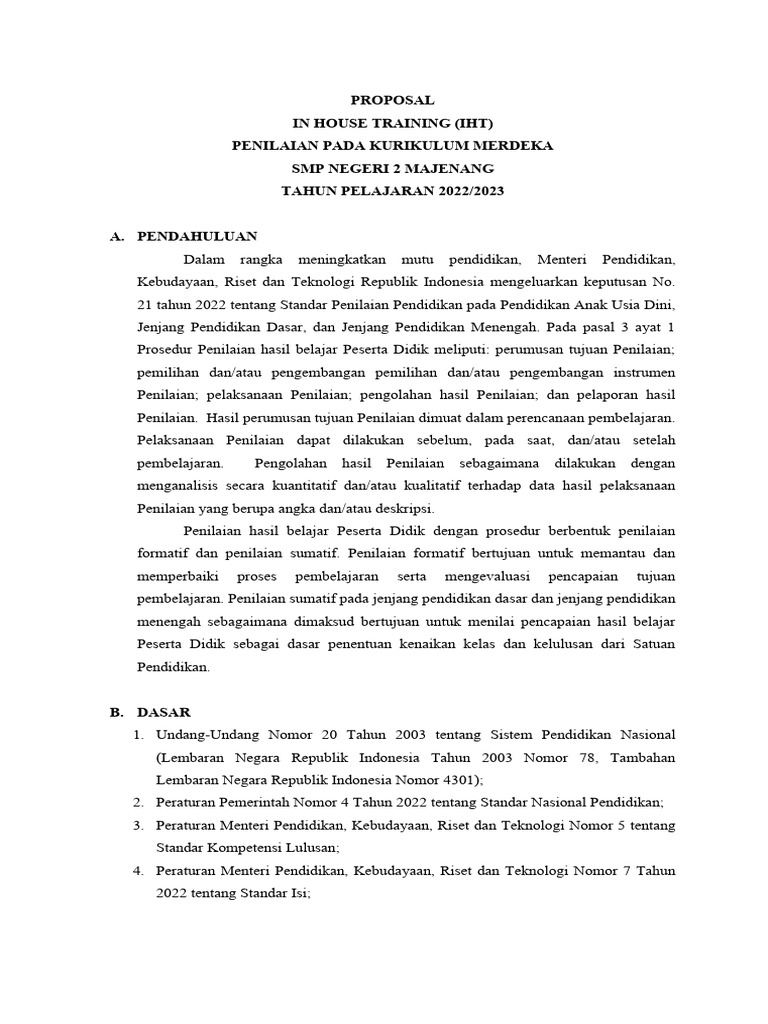 Proposal Iht Penilaian KM | PDF