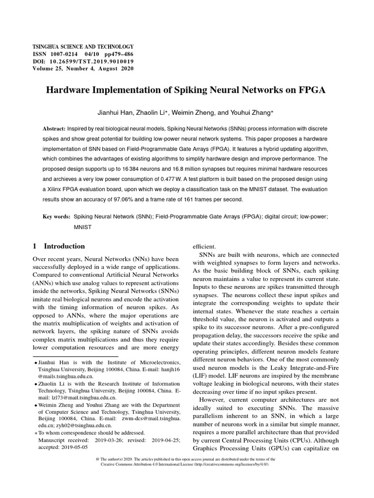 FPGA-Based Spiking Neural Networks | PDF | Artificial Neural Network | Field Programmable Gate Array