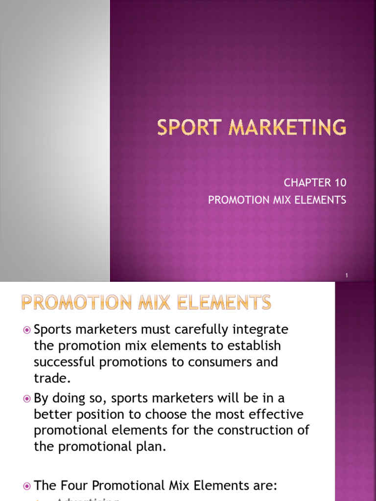 Chapter 10 - SPORT MARKETING | PDF | Promotion (Marketing) | Advertising