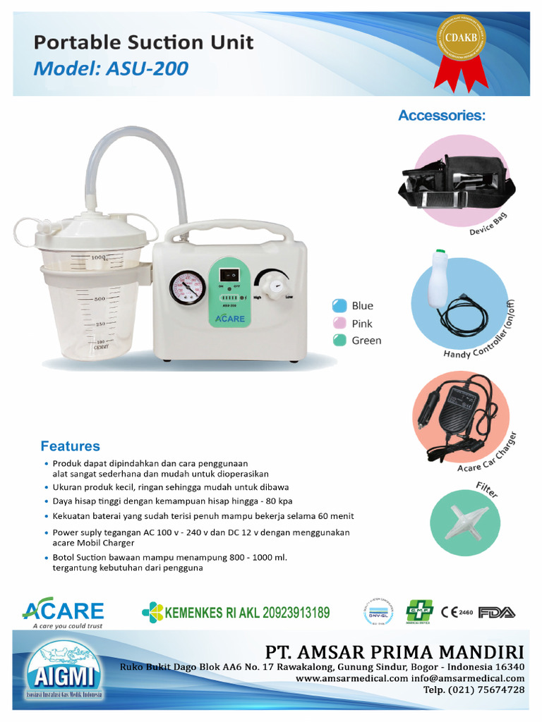 Brosur ACARE Suction Unit-1 | PDF