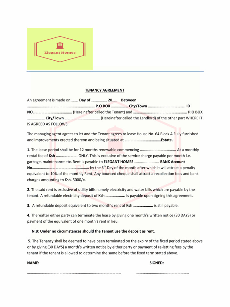 Tenancy Agreement | PDF