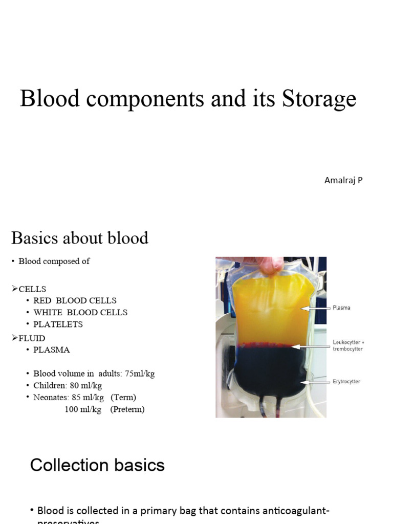 Blood Components and Storage | PDF | Blood | Platelet