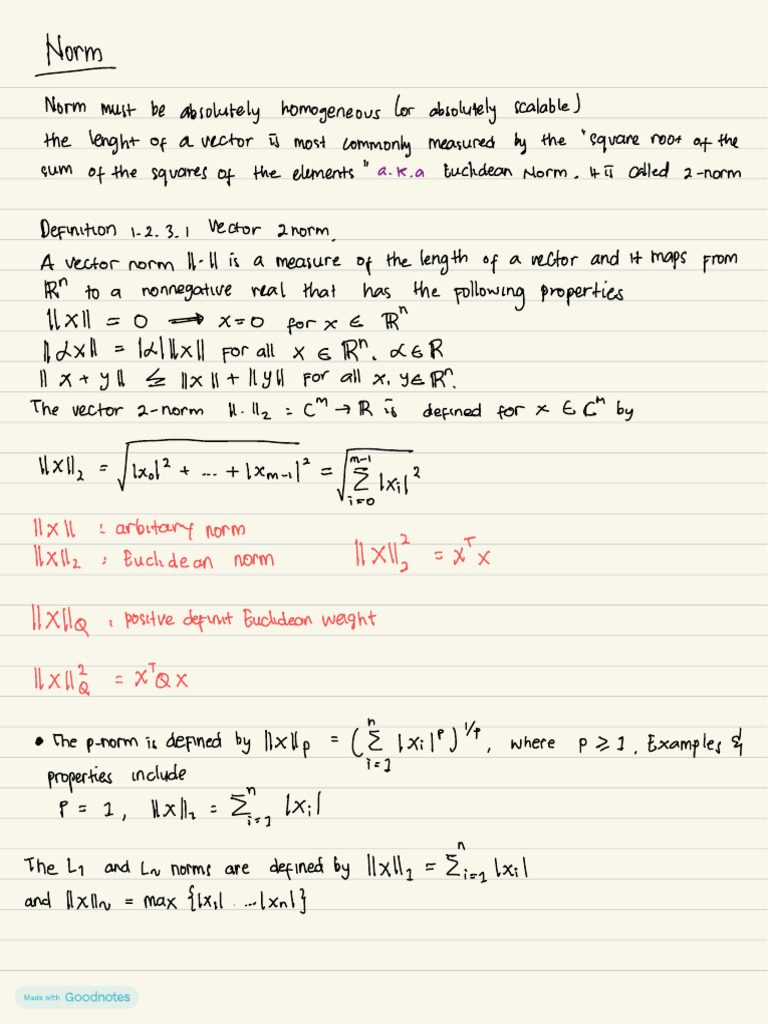 Norm | PDF | Norm (Mathematics) | Mathematical Objects