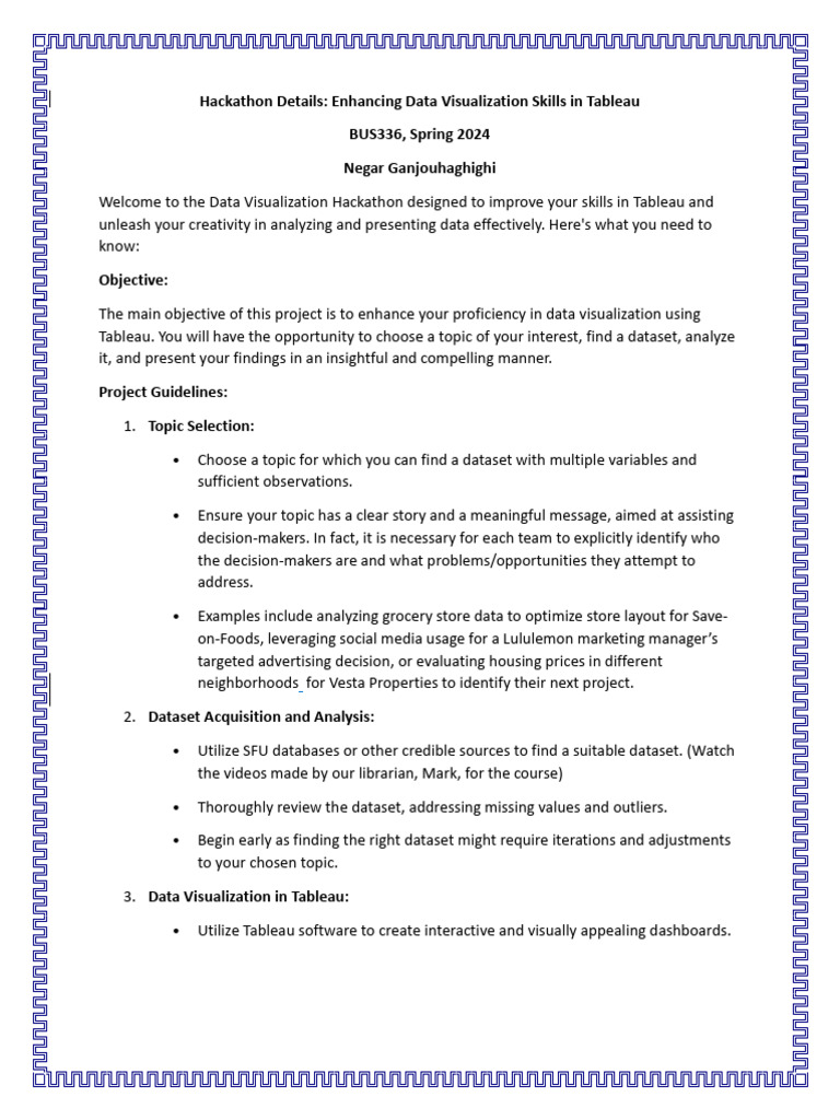 Tableau Data Visualization Hackathon | PDF | Data | Decision Making