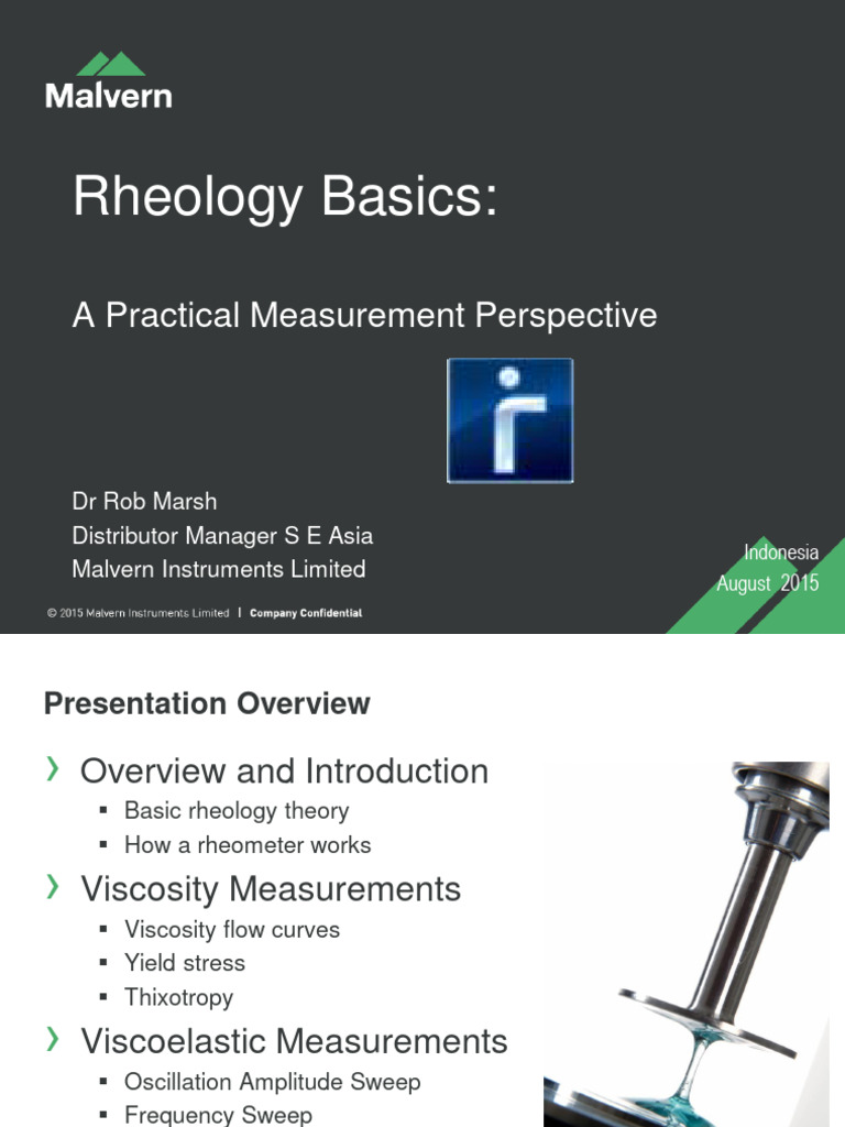 Rheology - A Practical Measurement Perspective | PDF | Rheology | Shear ...