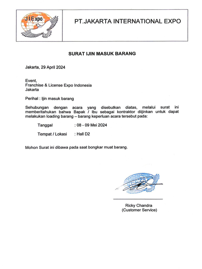 Surat Loading FLEI 22nd | PDF