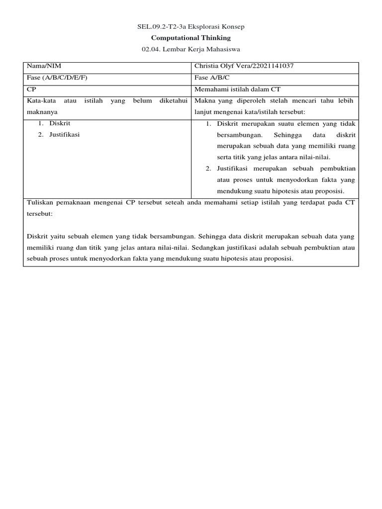 Topik 2 Eksplorasi Konsep Computational Thinking | PDF Topik 2 Eksplorasi Konsep Computational Thinking | PDF