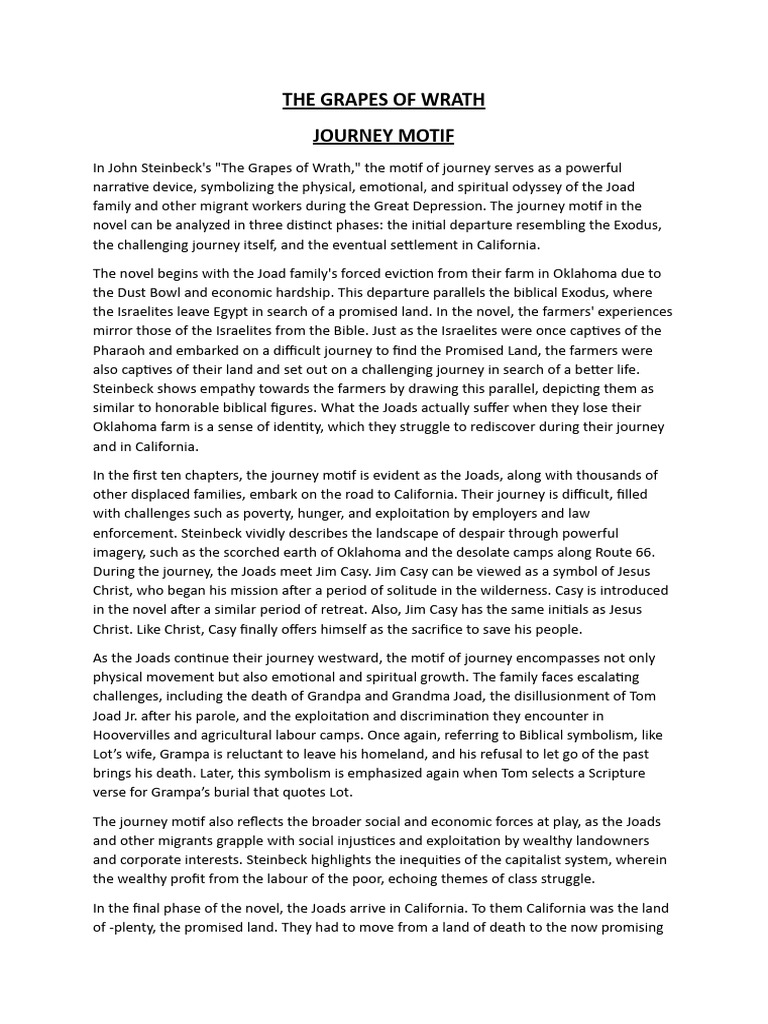 Steinbeck- Journey motif | PDF