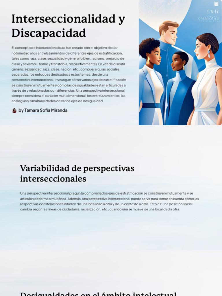 Interseccionalidad y Discapacidad | PDF | Interseccionalidad | Desigualdad social