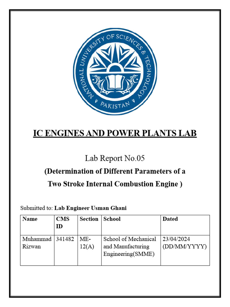 Lab Report No.05 | PDF | Internal Combustion Engine | Metrology