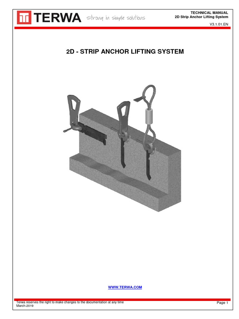 Terwa Technical Documentation 2D Stripanchor System - V3.1.01.En | PDF ...