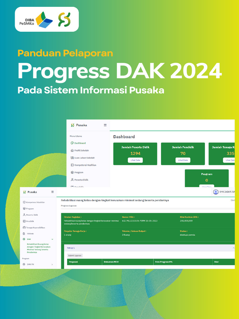 Panduan Pelaporan Progress DAK Pada Sistem Informasi Pusaka 2024 | PDF ...