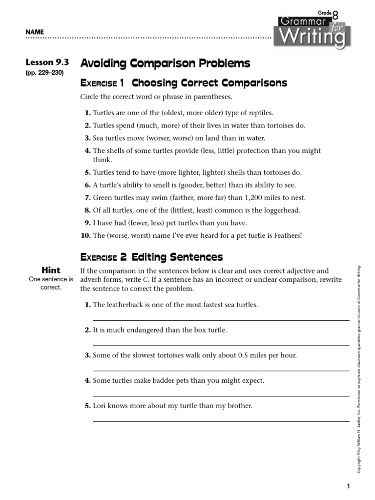 Avoiding Comparison Problems | PDF