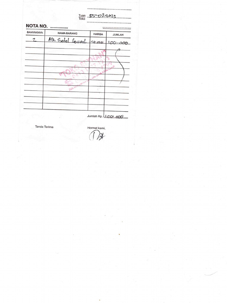 Nota 2 Dus Air Mineral 25.07.2023 | PDF
