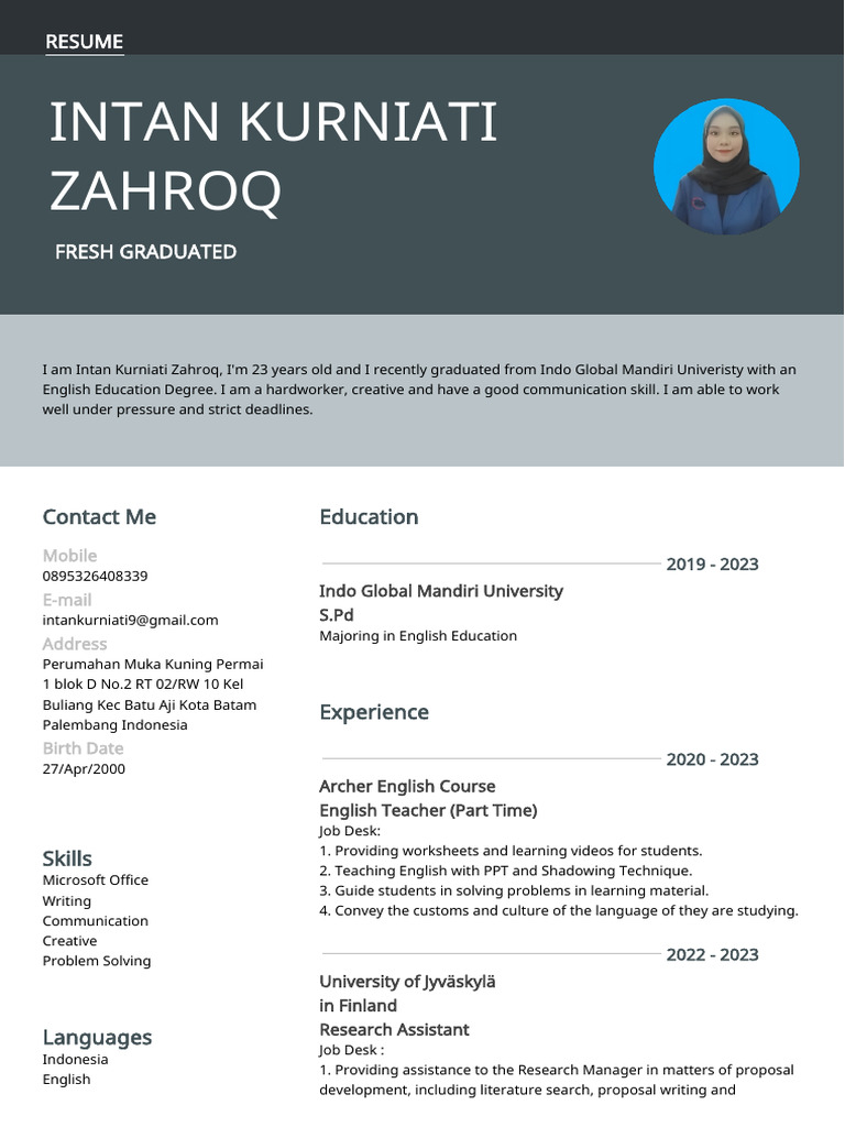 INTAN NEW CV | PDF | Learning | Human Communication