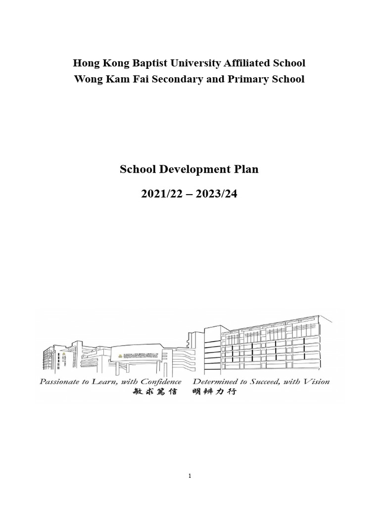School Development Plan 2021-24 | PDF | Learning | Schools