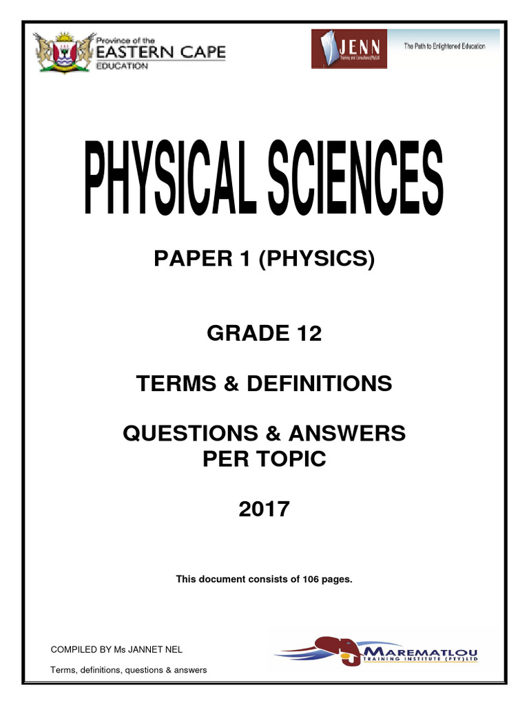 Paper 1 Physics (1) | PDF | Force | Momentum