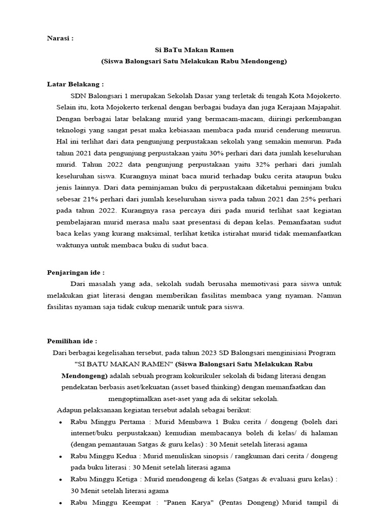 SiBaTu Makan RaMen - SDN Balongsari 1 | PDF | Ilmu Sosial