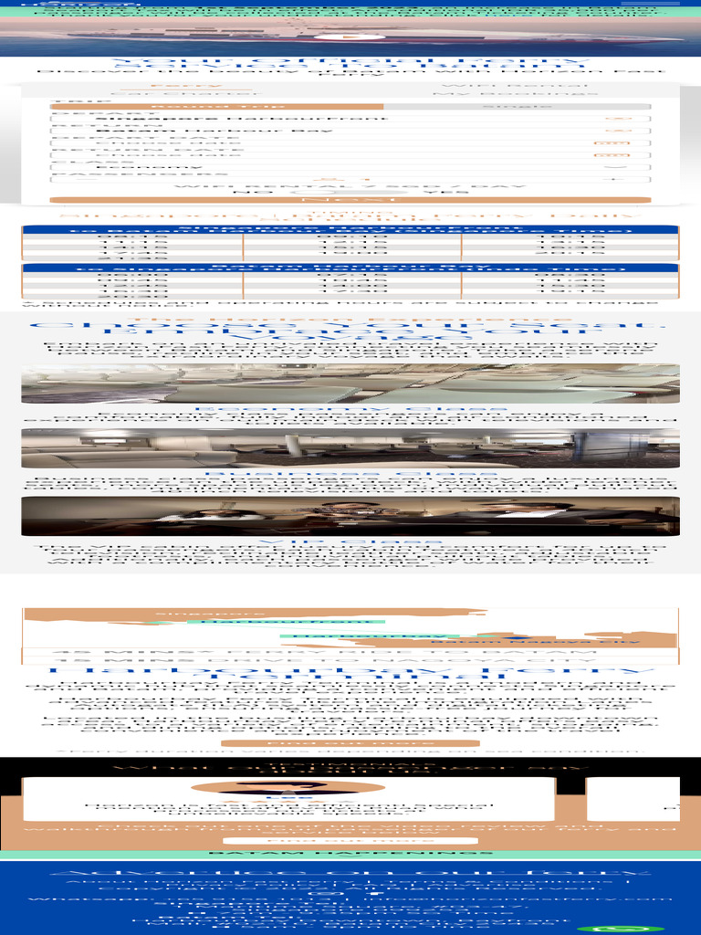 Horizon Ferry | PDF | Ferry | Business Class