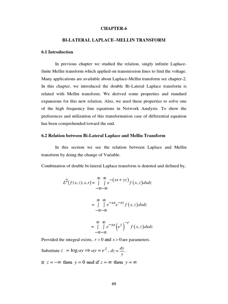 11 Chapter 6 | PDF | Laplace Transform | Equations