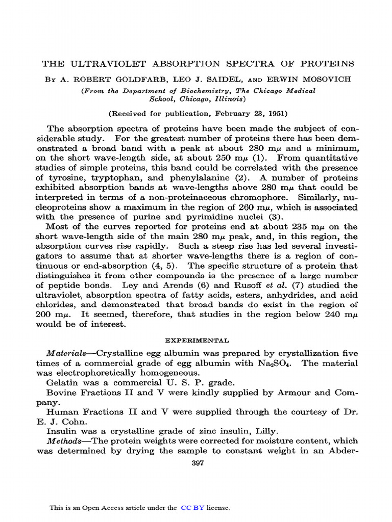 THE ULTRAVIOLET ABSORPTION SPECTRA OF PROT - 1951 - Journal of ...