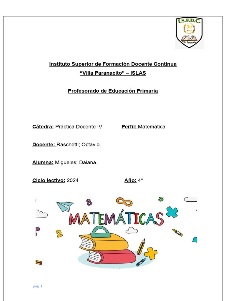 Plan Cientifico Matematicas Correción 2 | PDF | Maestros | Aprendizaje