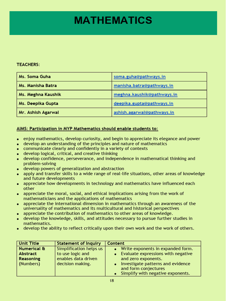 CDB - Myp Year 3 - 2023-24 | PDF | Trigonometric Functions | Trigonometry