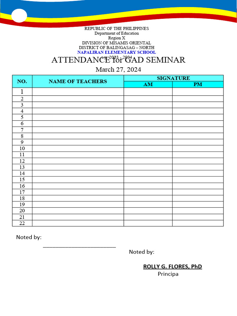 Gad Attendance Newest | PDF