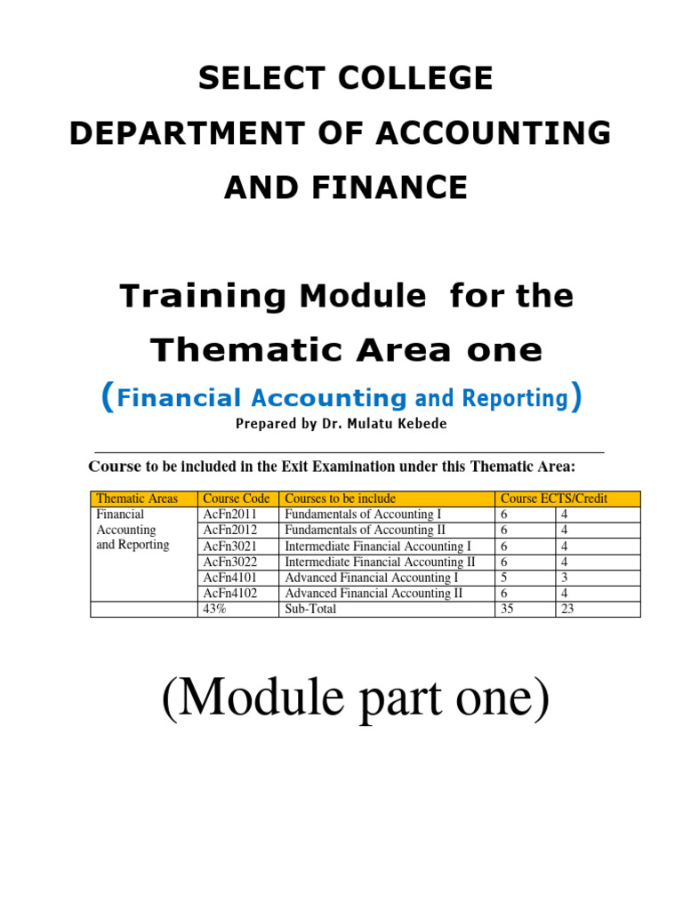 Accountinge Exit Module One | PDF | Debits And Credits | Expense