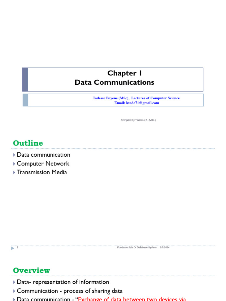 Chapter One | PDF | Computer Network | Duplex (Telecommunications)