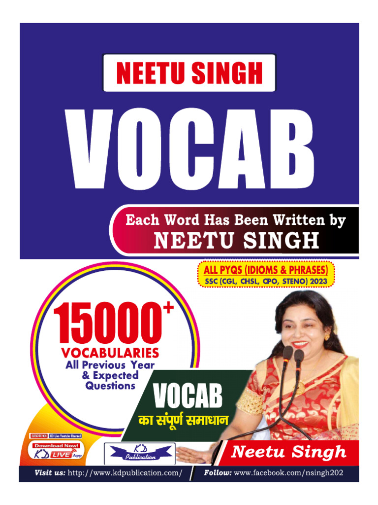 Neetu Singh Vocab Book SSC 2023 All Idioms & Phrases 1 | PDF ... Neetu Singh Vocab Book SSC 2023 All Idioms & Phrases 1 | PDF ...