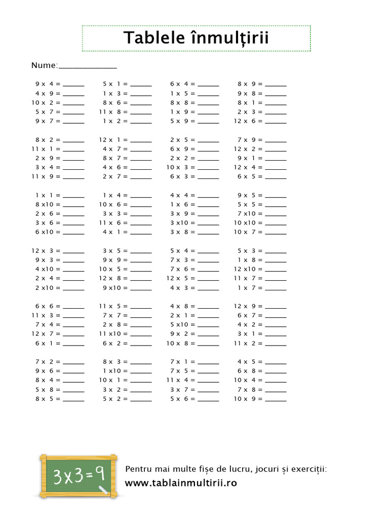 Fise de Lucru Matematica | PDF