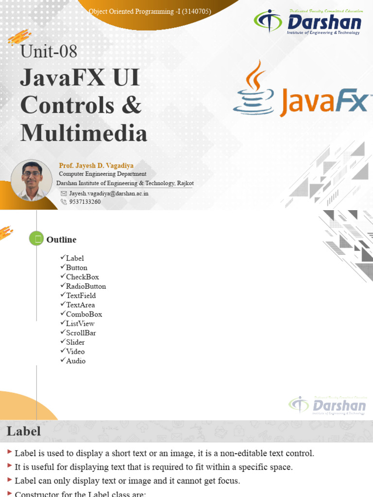 OOP - I GTU Study Material Presentations Unit-8 03052022083140PM | PDF ...