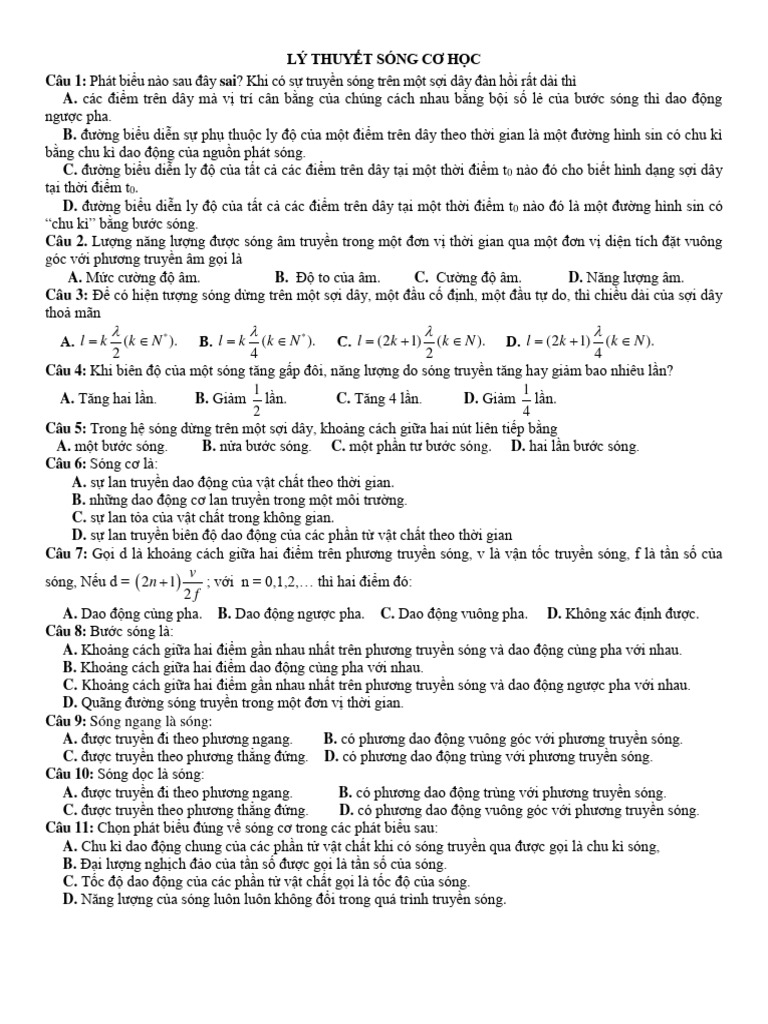 Ly Thuyet Song Co | PDF