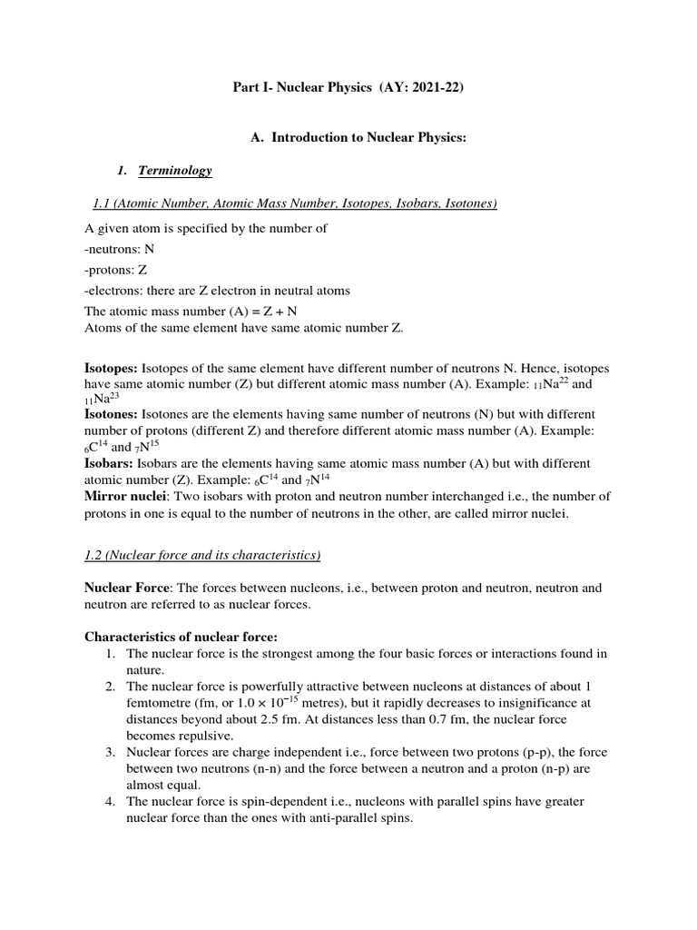 Introduction to Nuclear Physics Concepts | PDF | Atomic Nucleus ...
