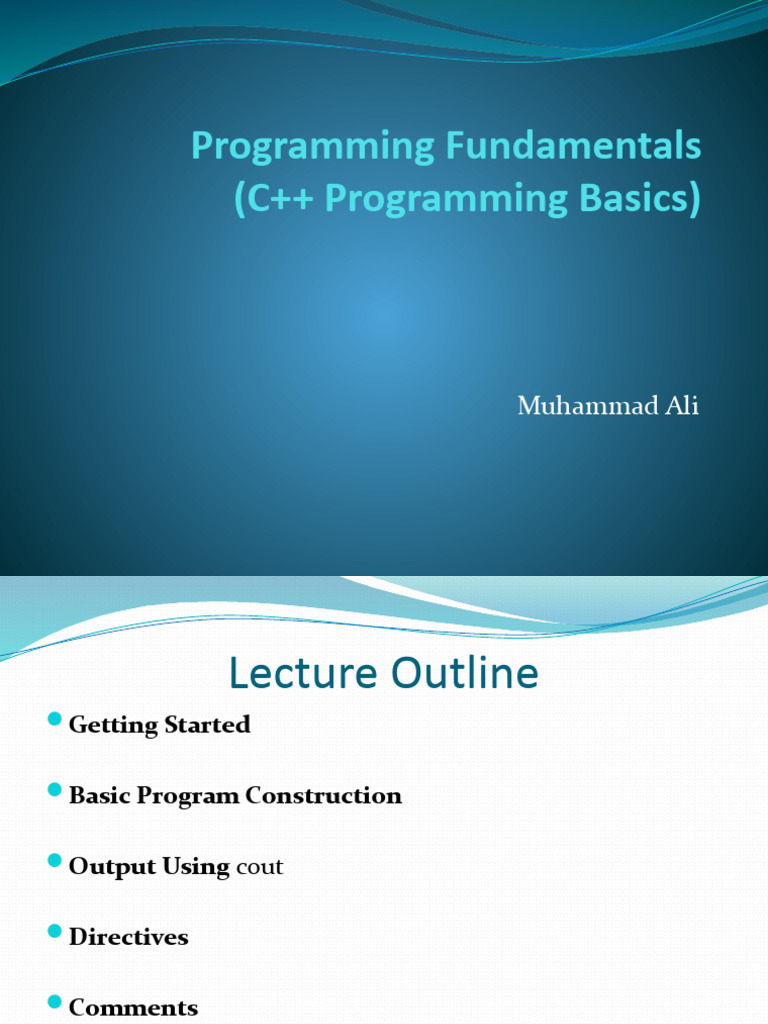 Chap 2 (C++ Programming Basics) | PDF | C++ | Programming Paradigms Chap 2 (C++ Programming Basics) | PDF | C++ | Programming Paradigms