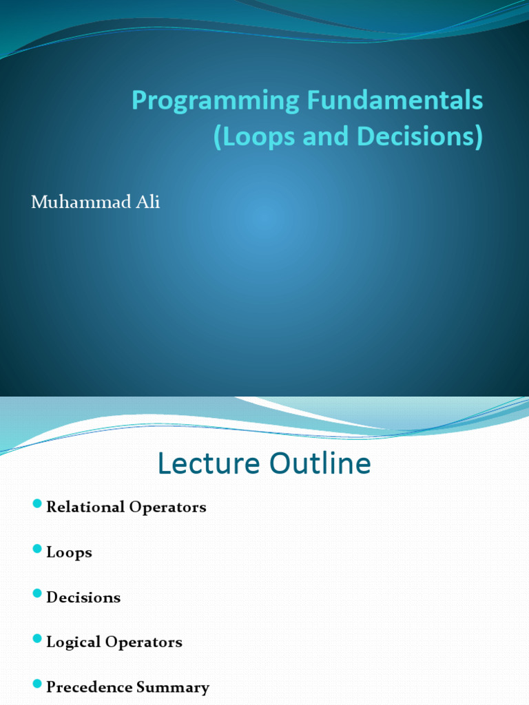 Chap 3 (Loops and Decisions) | PDF | Teaching Methods & Materials | Computers