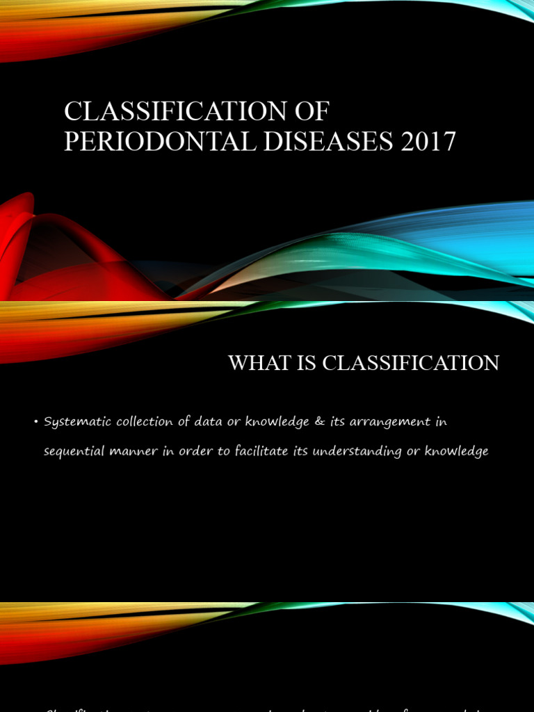 New Classification Of Periodontal Disease Pdf Periodontology