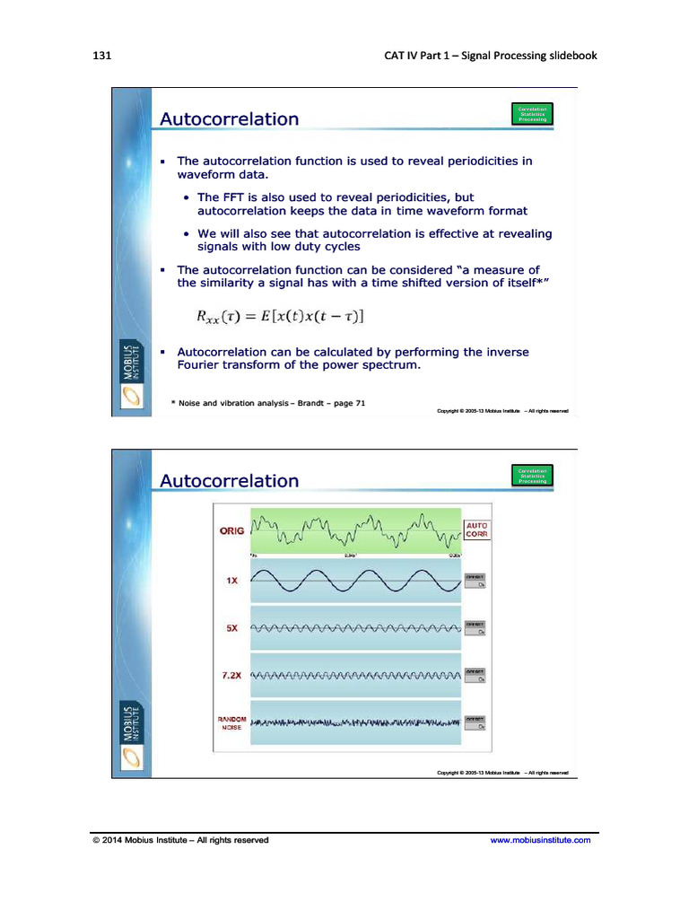 Autocorrelation in Signal Processing | PDF