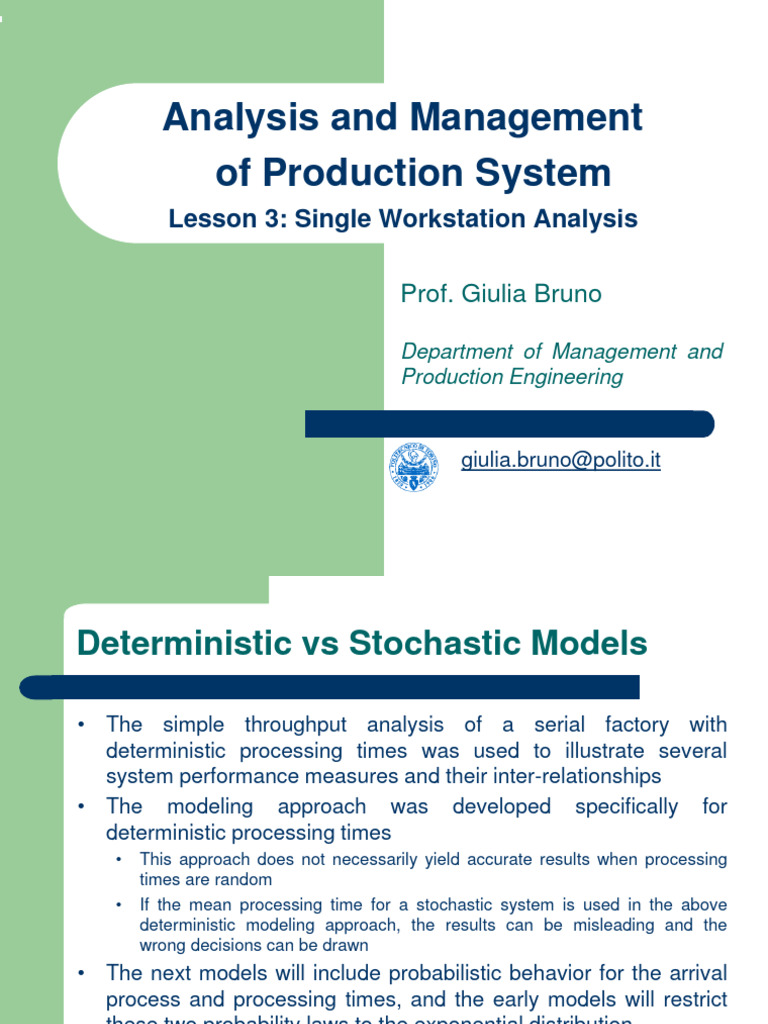 Reducing Variability in Production Systems | PDF | Coefficient Of ...