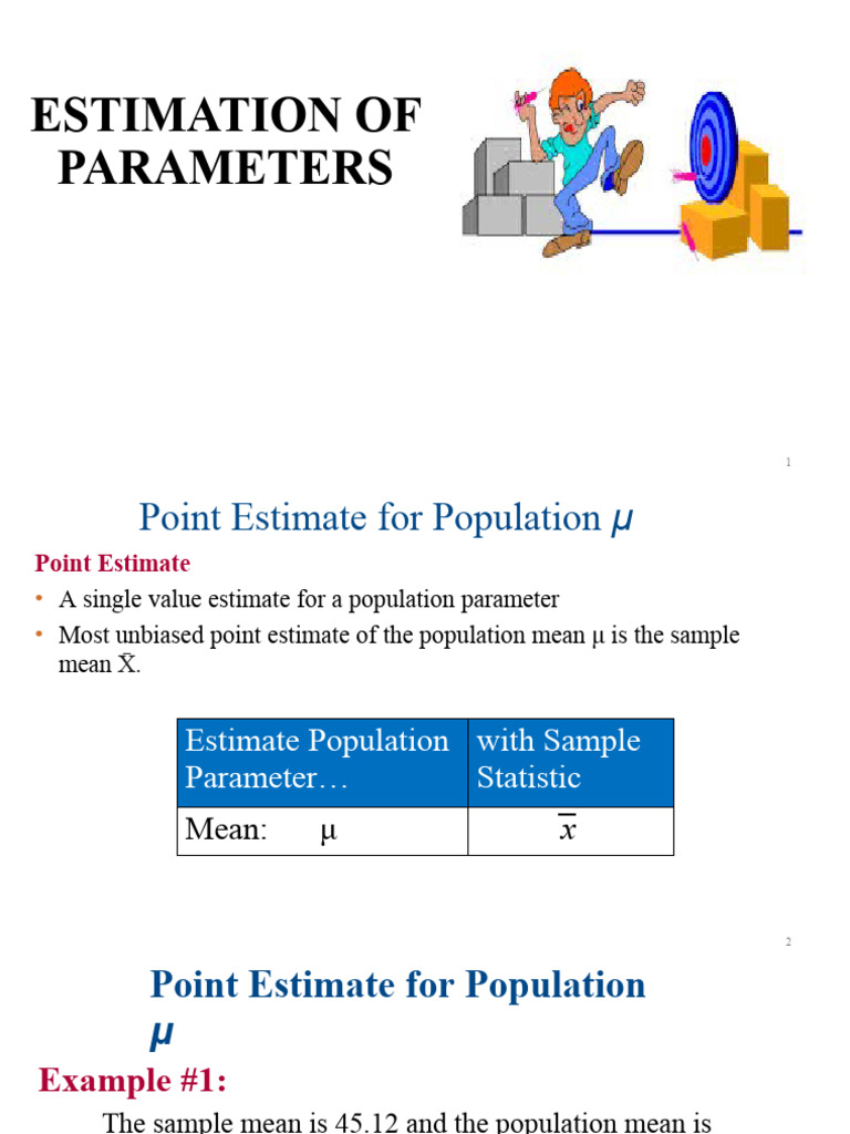 Chapter 4. Estimation of Parameters (Autosaved) | PDF | Confidence Interval | Estimator
