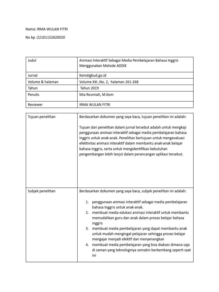 Irma Wulan Fitri | PDF | Ilmu Sosial | Seni