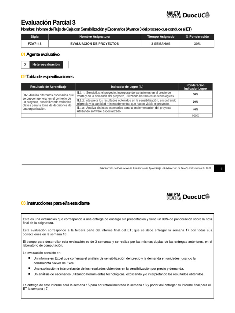 Ev. Parcial 3 FZA7118 Estudiante | PDF | Evaluación | Informática