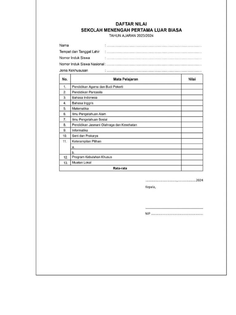 Blanko Ijazah 2024 | PDF