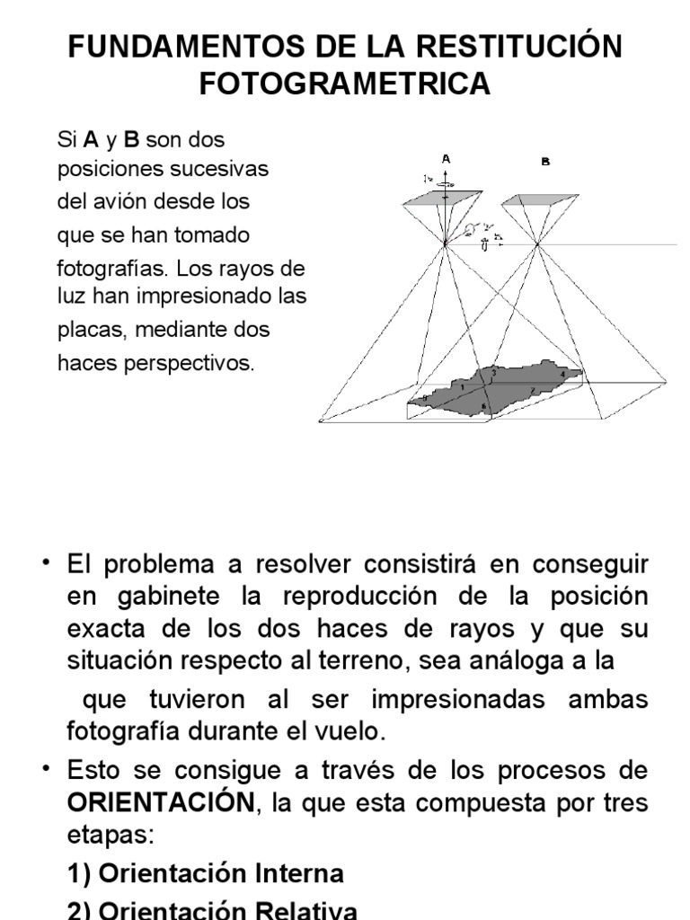 Fundamentos de La Restitución Fotogrametrica | PDF | Fotografía aérea ...