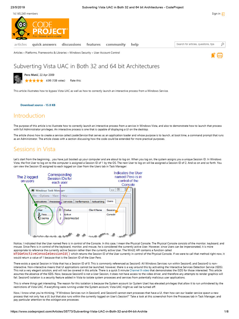 Subverting Vista UAC in Both 32 and 64 Bit Architectures - CodeProject ...