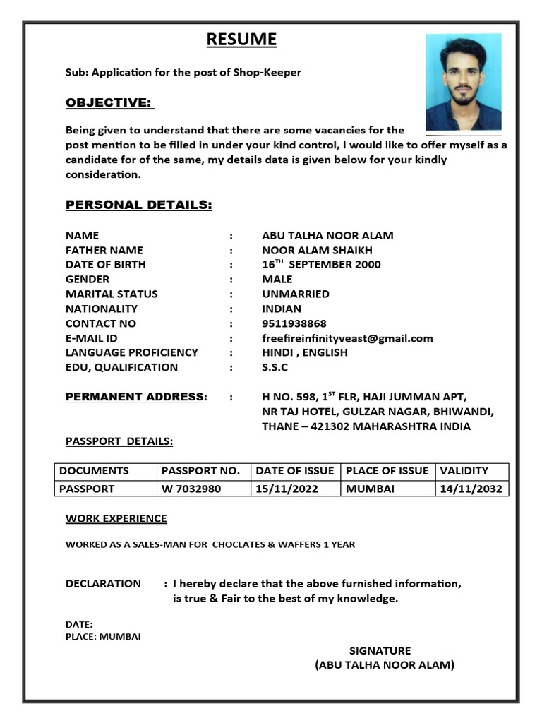 Ahamad Meraj CV 2021 | PDF