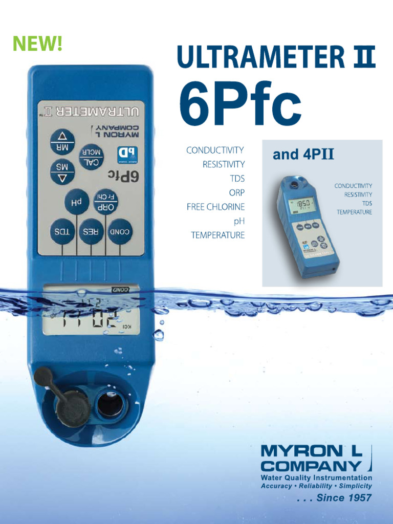 Myron Meter Data Sheet | PDF | Calibration | Ph