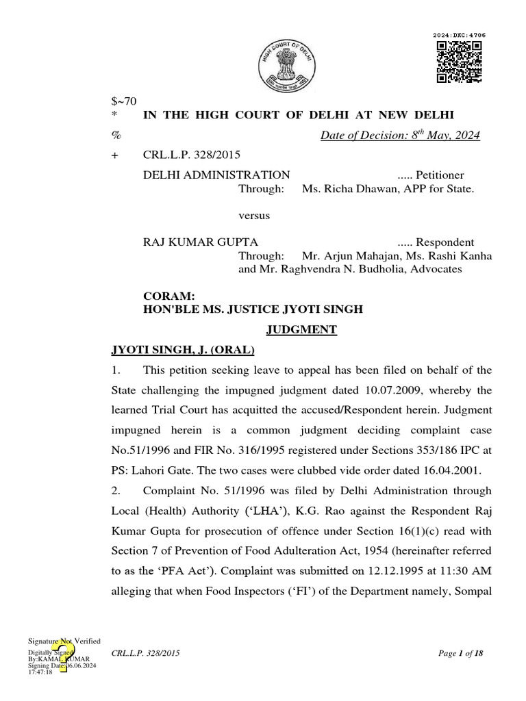 Jis08052024crlmp3282015 204641 | PDF | Acquittal | Judgment (Law)